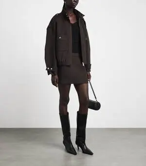 Maje Wool-blend Mini Skirt