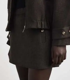 Maje Wool-blend Mini Skirt