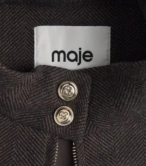 Maje Wool-blend Oversized Jacket