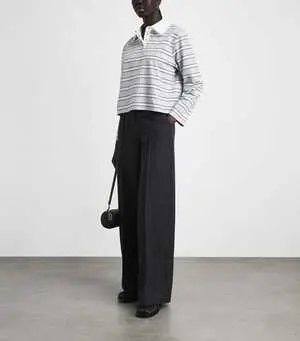 Maje Lace-collar Polo Sweater
