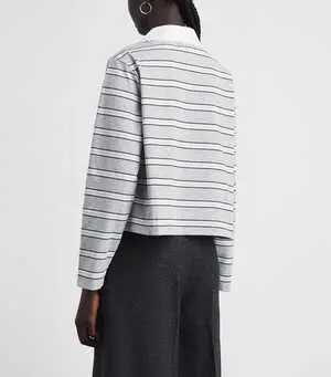 Maje Lace-collar Polo Sweater