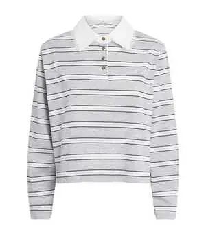 Maje Lace-collar Polo Sweater - Black
