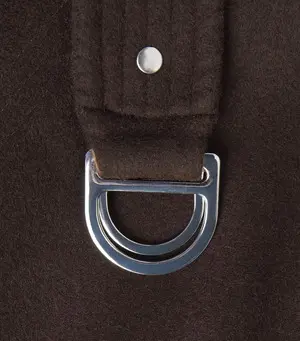 Maje Wool-blend Faux Fur-collar Coat
