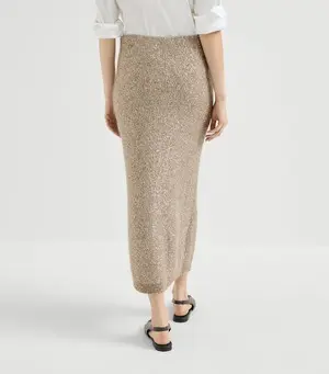 Brunello Cucinelli Sequin Midi Skirt