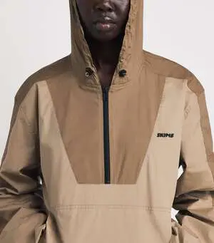 SKIMS Woven Cotton Half-zip Hoodie