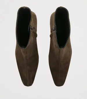Staud Suede Wally Heeled Ankle Boots 55