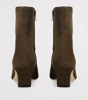 Staud Suede Wally Heeled Ankle Boots 55