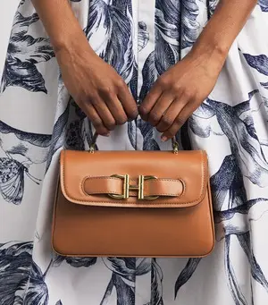 Harrods Leather Snaffle Top-handle Bag