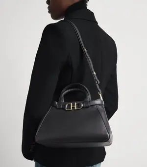 Harrods Small Leather Grace Top-handle Bag