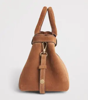 Harrods Small Suede Grace Top-handle Bag