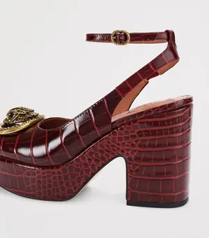Kurt Geiger Croc-effect Chelsea Platform Pumps