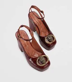 Kurt Geiger Croc-effect Chelsea Platform Pumps