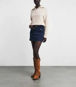 Maje Cashmere-blend Quarter-zip Sweater