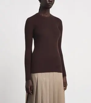 Maje Wool-silk Crew-neck Sweater
