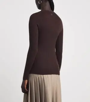 Maje Wool-silk Crew-neck Sweater