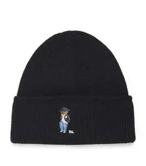 Polo Ralph Lauren Cotton Polo Bear Beanie - Black
