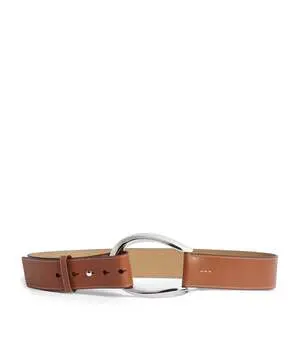 Polo Ralph Lauren Leather Stirrup-buckle Wide Belt - Brown