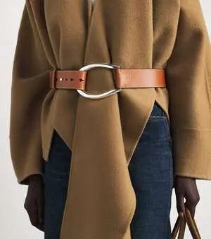Polo Ralph Lauren Leather Stirrup-buckle Wide Belt