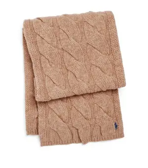 Polo Ralph Lauren Wool Cable-knit Scarf - Ivory