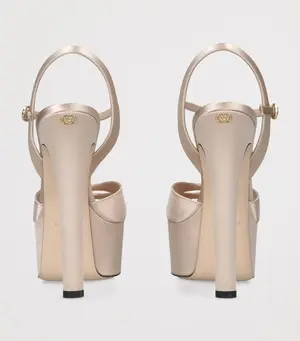 Valentino Garavani Satin Crasher Platform Heels 145