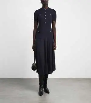 Maje Knit Pointelle Maxi Dress