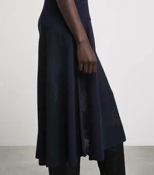 Maje Knit Pointelle Maxi Dress