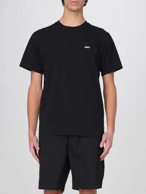 Obey Cotton T-shirt With Logo - Black