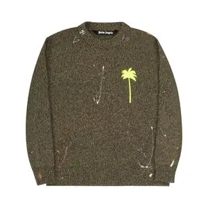 Palm Angels Pxp Painted Sweater 'military