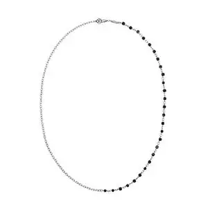 MHART Black Tourmaline Linked Necklace - Silver
