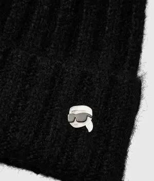 Karl Lagerfeld Ikon Pin Beanie