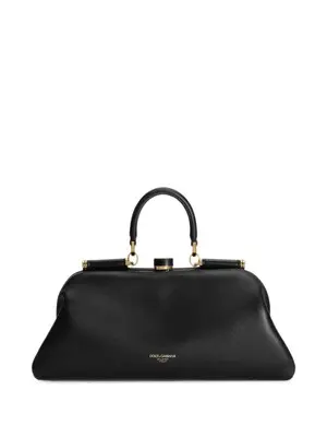 Dolce & Gabbana Borsa A Mano Grandma Media In Nappa Plong - Black