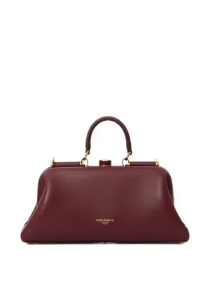 Dolce & Gabbana Borsa A Mano Grandma Media In Nappa Plongé Bordeaux