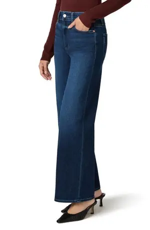 Paige Anessa High Waist Wide Leg Petite Jeans
