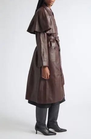 Sea Caitlin Leather Trench Coat