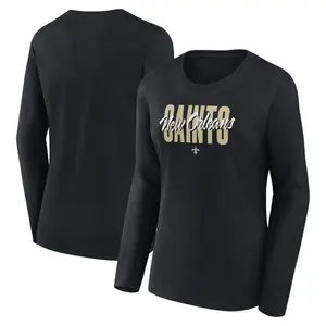 LOGO ATHLETIC New Orleans Saints Grip Long Sleeve T-shirt - Black