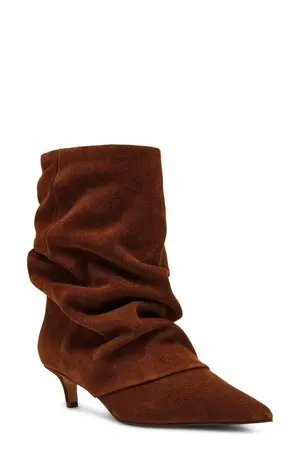 Steve Madden Lennox Pointed Toe Bootie - Umber Suede