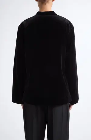 RÓHE Pankou Closure Cotton Velveteen Jacket - Black