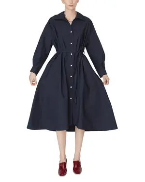 JOVONNA LONDON Long Sleeve Collared Button Down Midi Dress