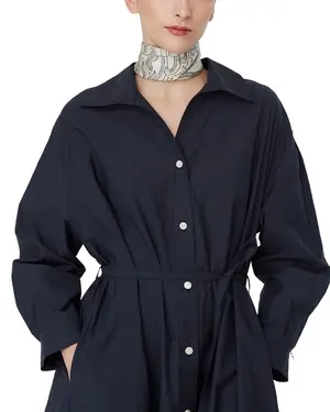 JOVONNA LONDON Long Sleeve Collared Button Down Midi Dress
