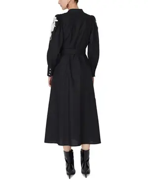 JOVONNA LONDON Button Down Applique Midi Dress