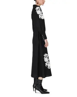 JOVONNA LONDON Button Down Applique Midi Dress