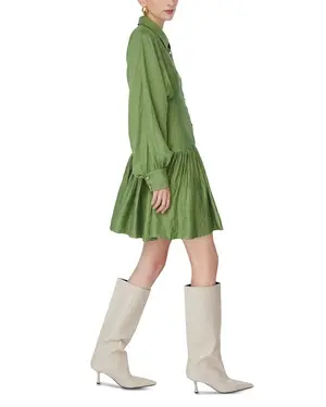 JOVONNA LONDON Button Down Drop Waist Mini Dress