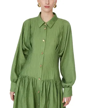 JOVONNA LONDON Button Down Drop Waist Mini Dress