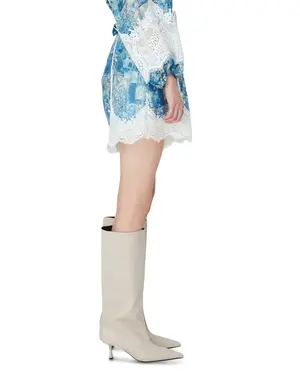 JOVONNA LONDON Printed Lace Trim Shorts