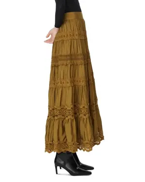 JOVONNA LONDON Lace Trim A Line Maxi Skirt