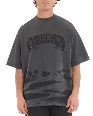 Casablanca Washed Oversized Tee - Shadow Sands