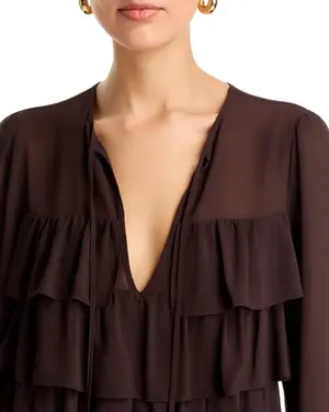 Michael Kors Ruffled Tiered Maxi Dress