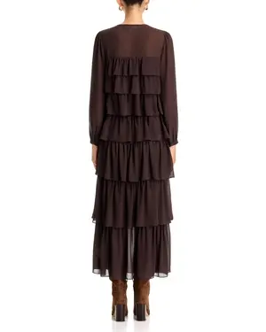 Michael Kors Ruffled Tiered Maxi Dress