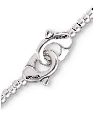 UNODE50 Sterling Plated Small Ball Bracelet With Interlocking Carabiner