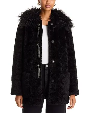 Kobi Halperin Lorelei Faux Shearling Coat Black